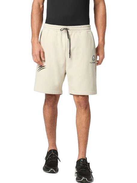 PLEIN SPORT Loose Fit Jogging Shorts Scratch - Grey