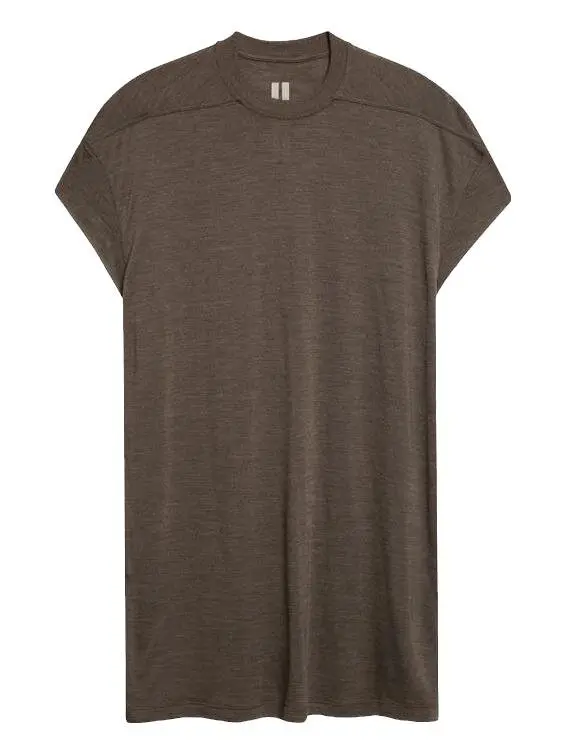 Rick Owens Jumbo Wool & Silk T-shirt - Dark Dust