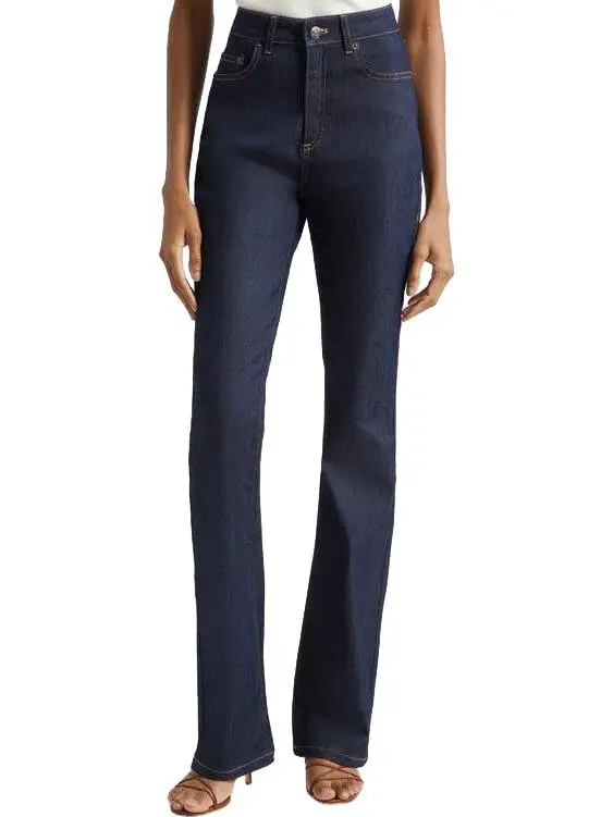Cinq À Sept Stevie High Waist Straight Leg Jeans - Indigo