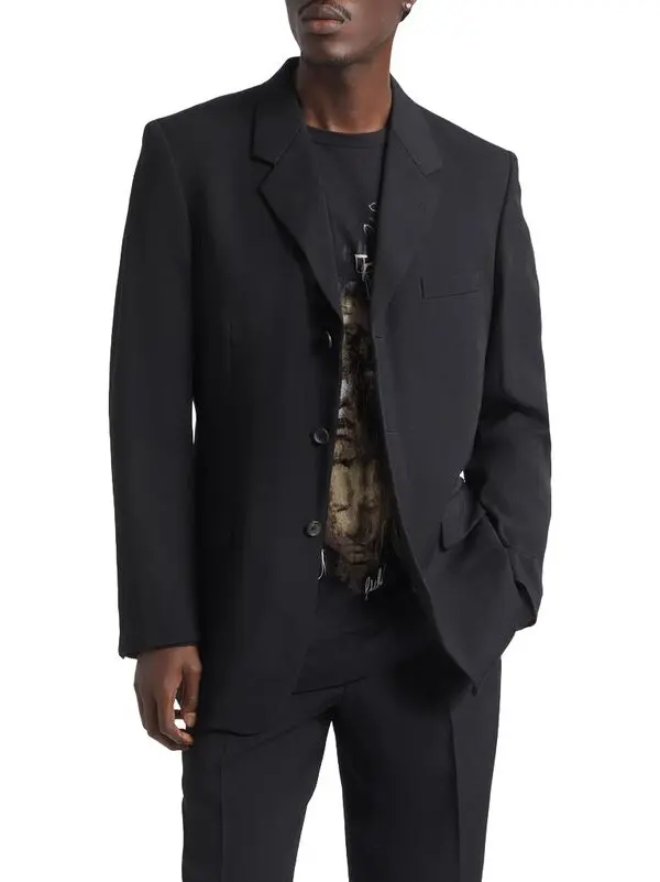 Yohji Yamamoto Gabardine Single Breasted Sport Coat - Black