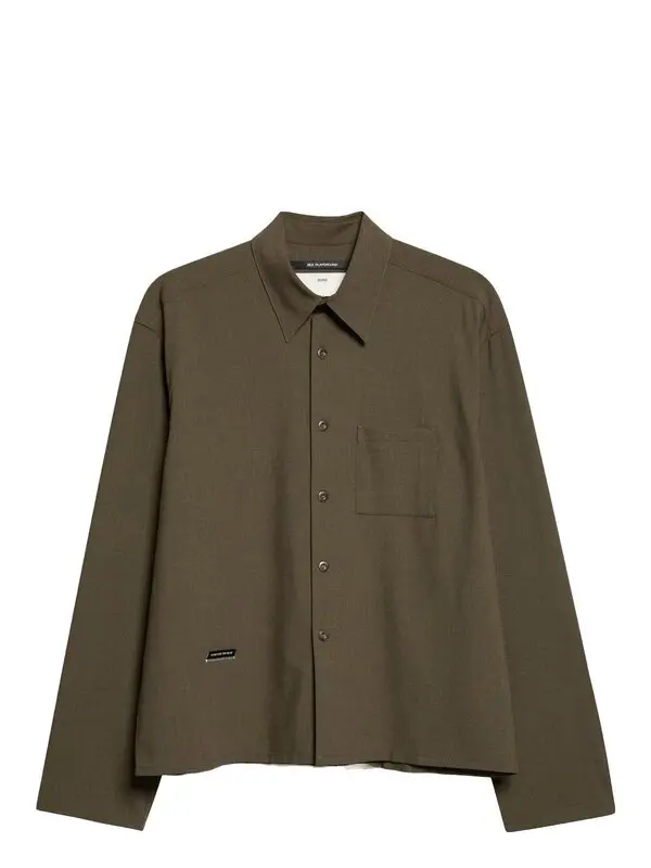 SONG FOR THE MUTE Cropped School Shirt - Green
