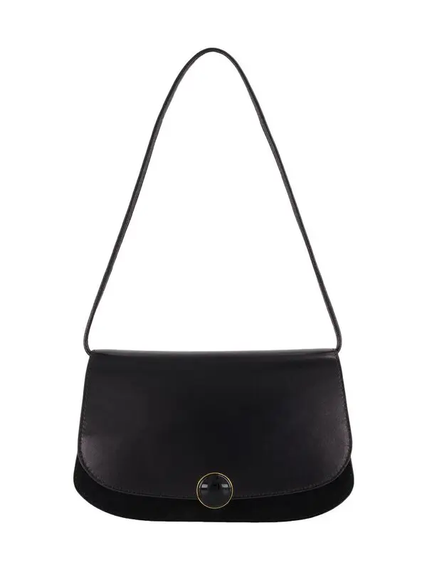 Vince Flora Triple Gusset Leather Clutch Wallet - Black
