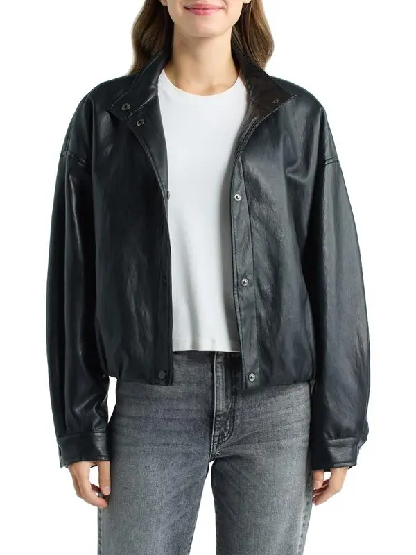 Love Token Rachel Faux Leather Jacket - Black
