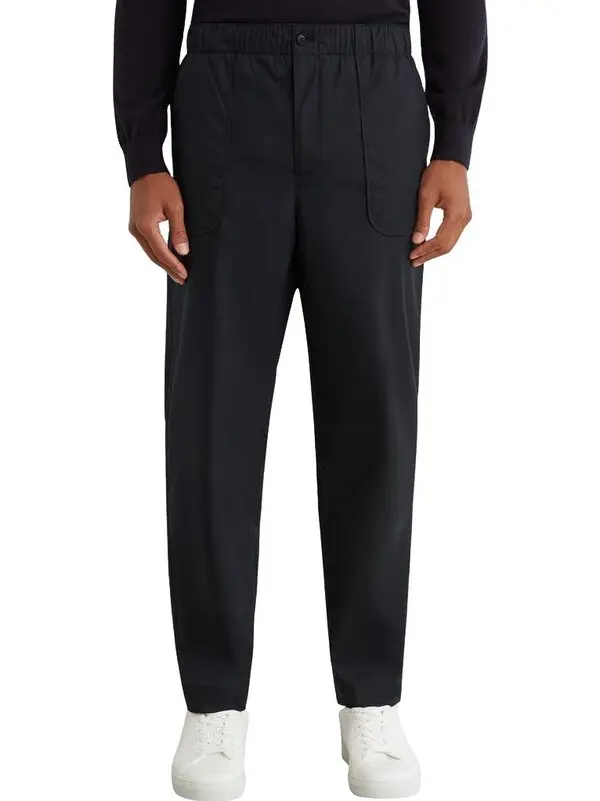 REISS Snap Utility Pants - Navy