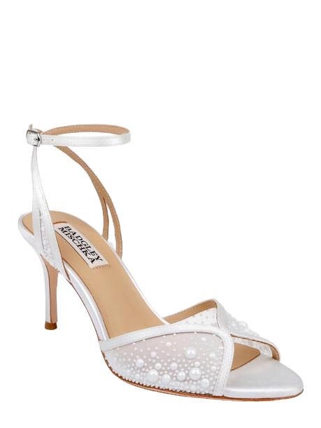 Badgley Mischka Rhea Ankle Strap Sandal - Whitesatin