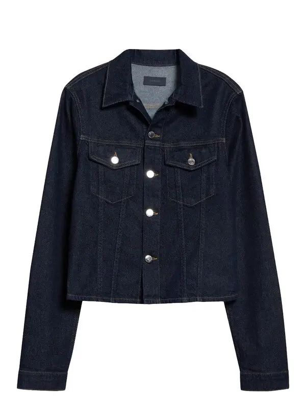 HAIKURE Cherry Cropped Denim Jacket - Normal Wash