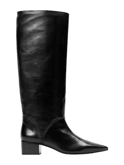 BLACK SUEDE STUDIO Alba 45 Boot - Black Leather