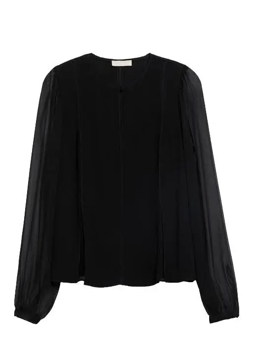Ulla Johnson Lucette Long Sleeve Blouse - Noir