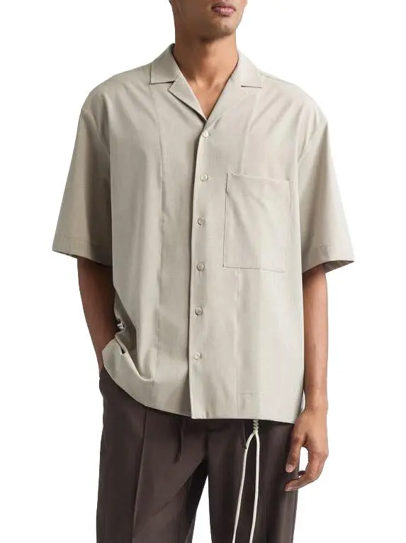 SONG FOR THE MUTE Boxy Camp Shirt - Chalk