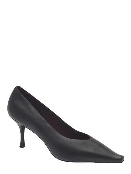 Jeffrey Campbell Campaign Leather Pointed Toe Pump - Black