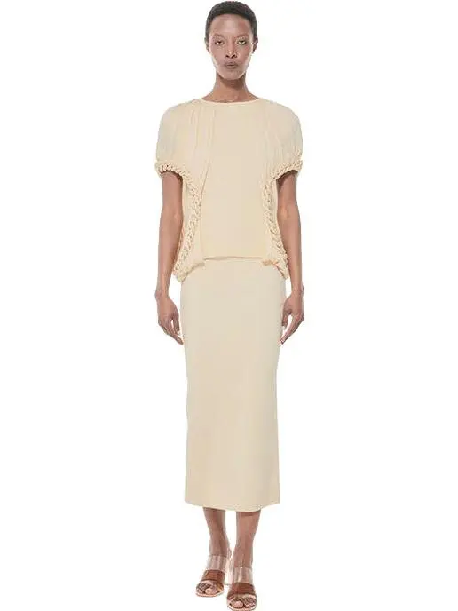LEEM Knit Pencil Skirt - Natural