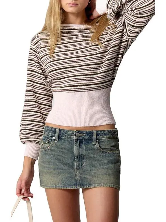 PACSUN Piper Micro Miniskirt - Medium Indigo