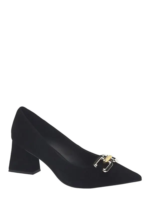 Jeffrey Campbell Anouk Pointed Toe Pump - Black Suede