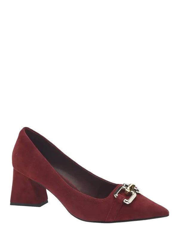 Jeffrey Campbell Anouk Pointed Toe Pump - Wine Suede