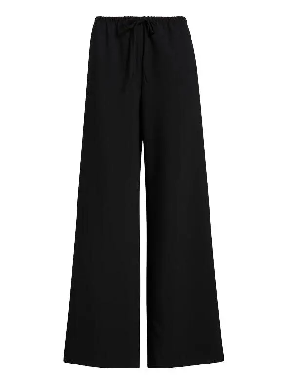 OPEN EDIT Icon Twill Pull-on Wide Leg Pants - Black