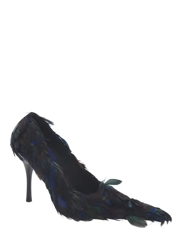 Jeffrey Campbell Plumage Pointed Toe Pump - Khaki Multi
