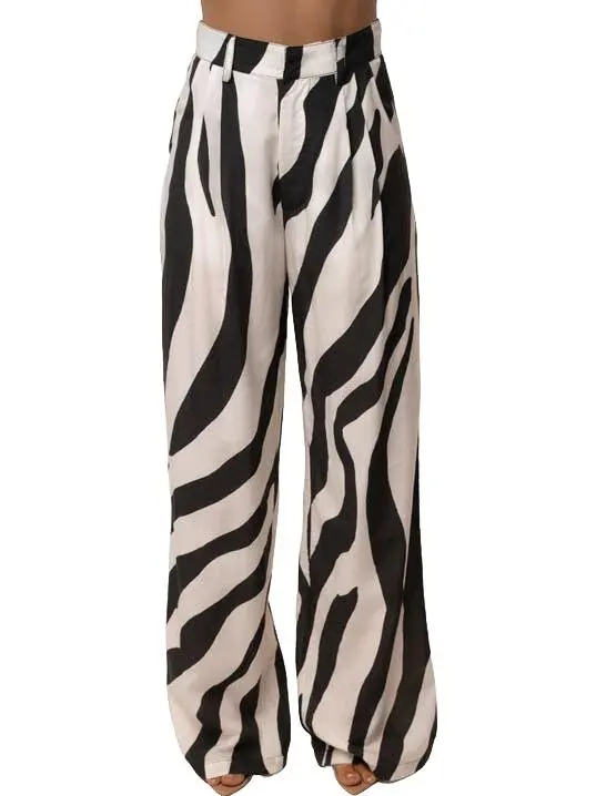 JLUXLABEL Zebra Essential Flow Trouser - Ivory