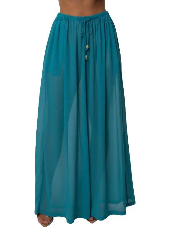 JLUXLABEL Resort Glow Chiffon Pant - Aqua