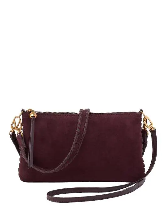 Hobo Darcy Woven Leather Crossbody Bag - Dark Cherry