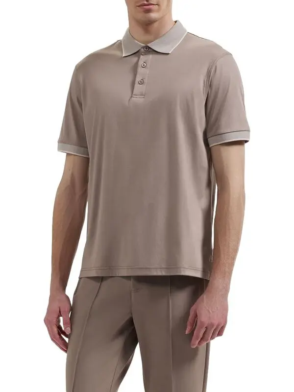 Bugatchi Pima Cotton Polo - Walnut