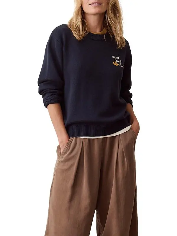 Marine Layer Hadley Crewneck Sweater - Twilight