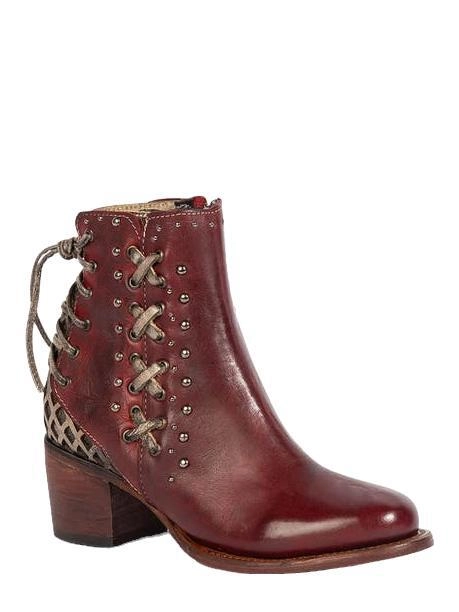 FREEBIRD Columbia Leather Bootie - Red