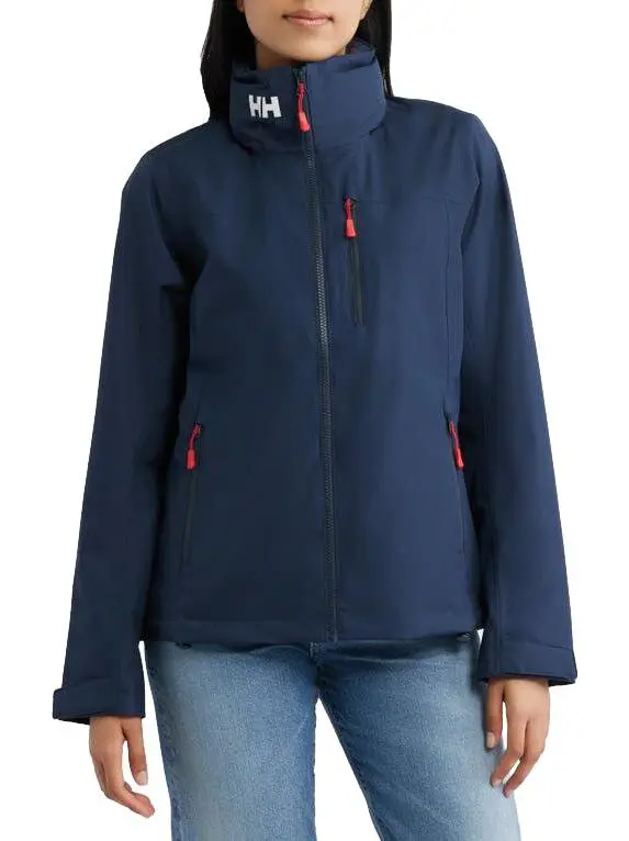 Helly Hansen Crew 2.0 Water Repellent Hooded Jacket - Navy