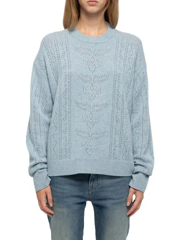 Zadig&Voltaire Markuz Pointelle Crewneck Sweater - Frozen