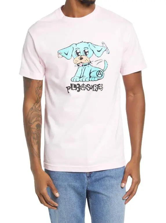 PLEASURES Ruff Graphic Tee - Pink
