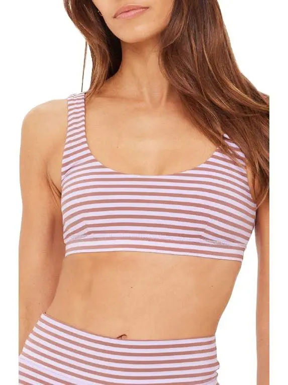 The Upside Miami Jasmine Scoop Neck Sports Bra - Stripe
