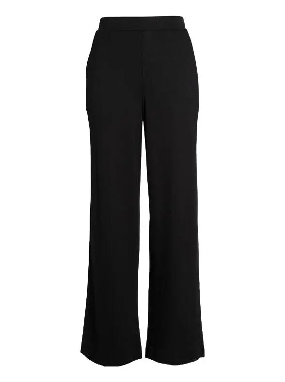 Vince Camuto Wide Leg Pull-on Pants - Rich Black