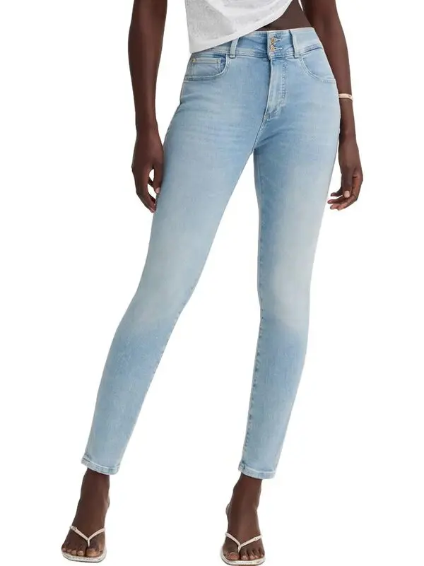 Guess Shape Up High Waist Ankle Skinny Jeans - Rwat-open