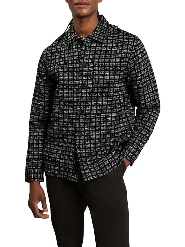 Ted Baker London Renburg Long Sleeve Button Up Shirt - Black