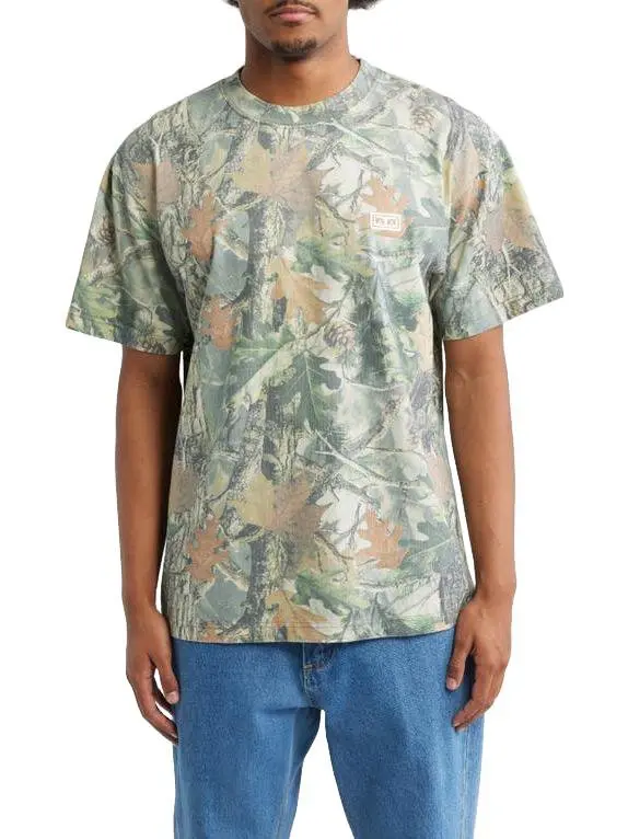 Obey Eyes 3 Camo Graphic T-shirt - Leaf Camo