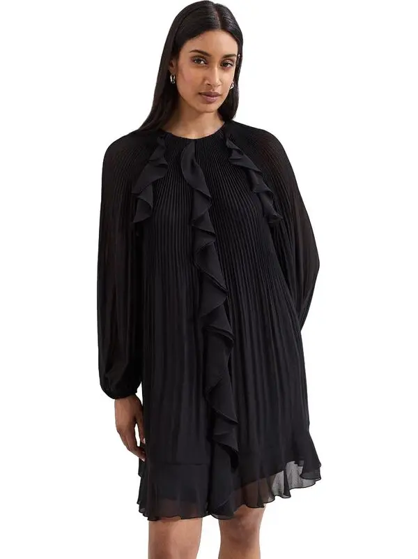 PHASE EIGHT Layla Frill Swing Dress - Black