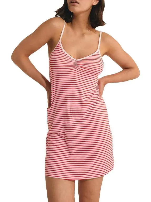 ETAM Vicky Striped Chemise - Red