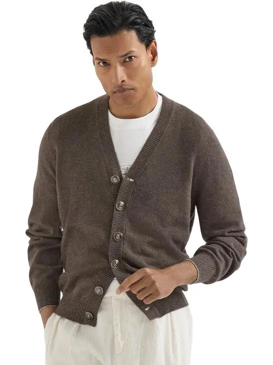 Brunello Cucinelli Cashmere Cardigan - Light Grey