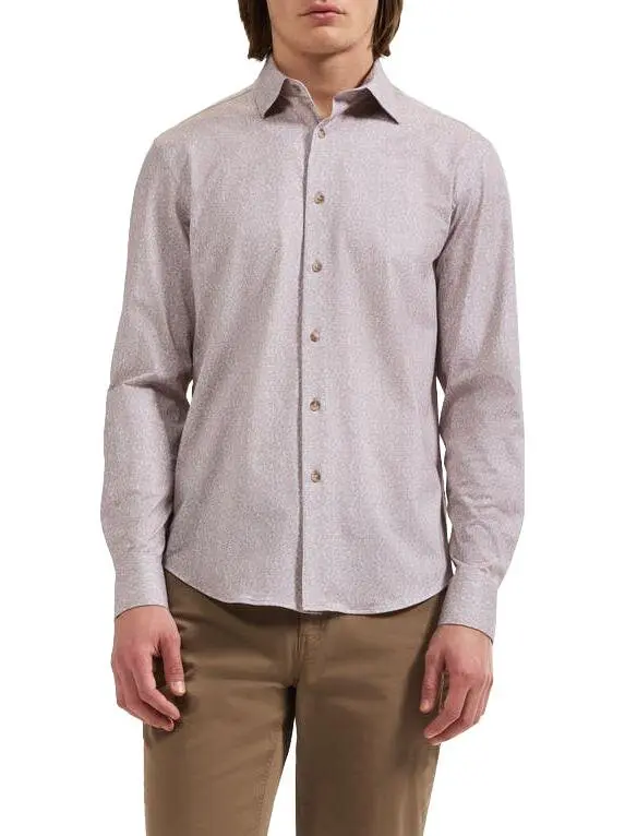 Bugatchi James Ooohcotton® Button-up Shirt - Cinnamon