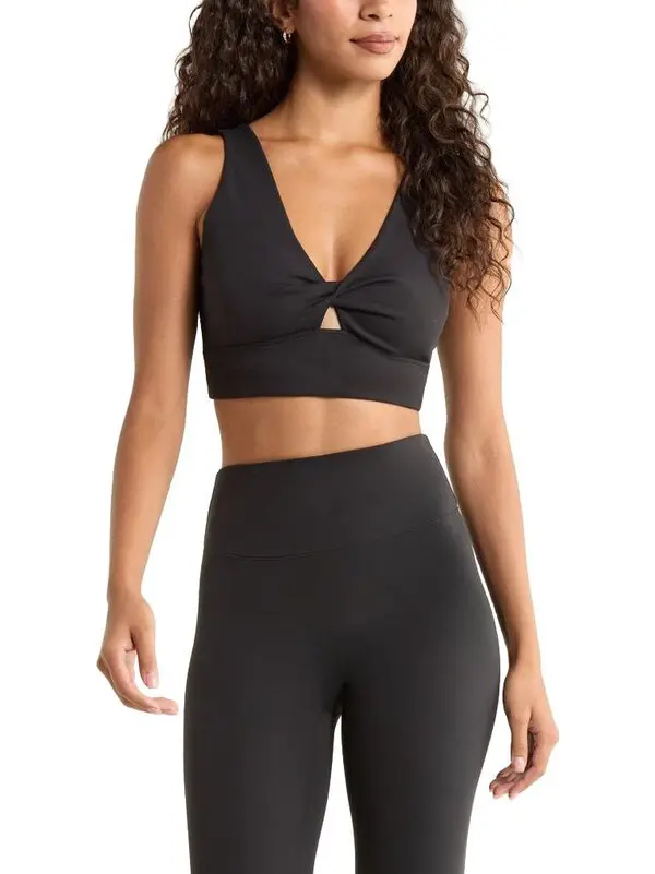 Zella Zen Twist Sports Bra - Black