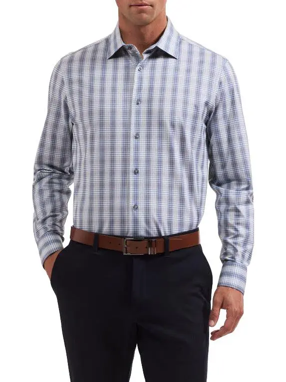 Bugatchi James Ooohcotton® Plaid Button-up Shirt - Slate