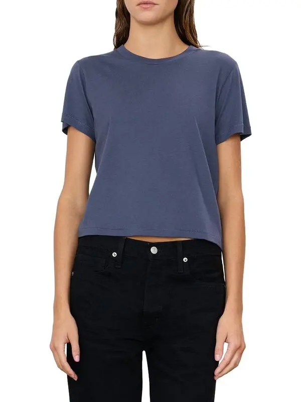 Eterne Short-sleeved Boxy T-shirt - Washed Navy