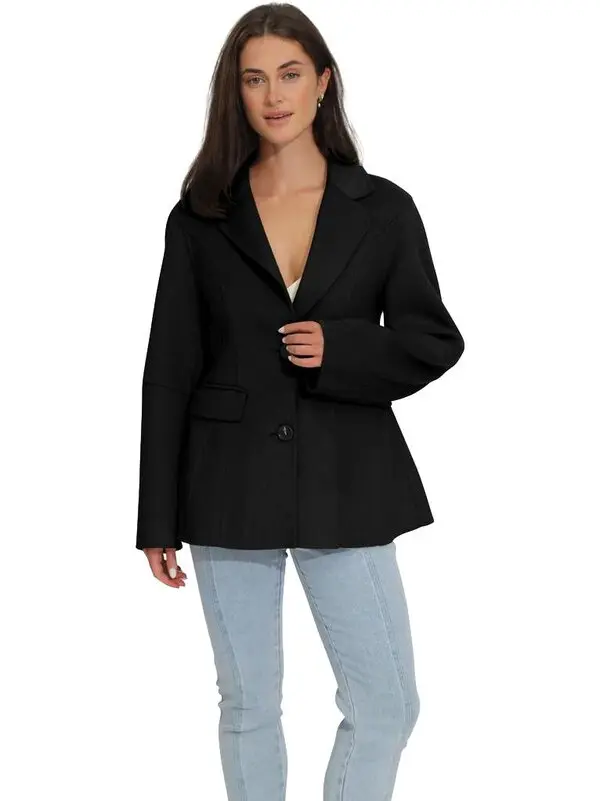 BELLE & BLOOM Stuck On You Oversize Cinch Waistcoat - Black