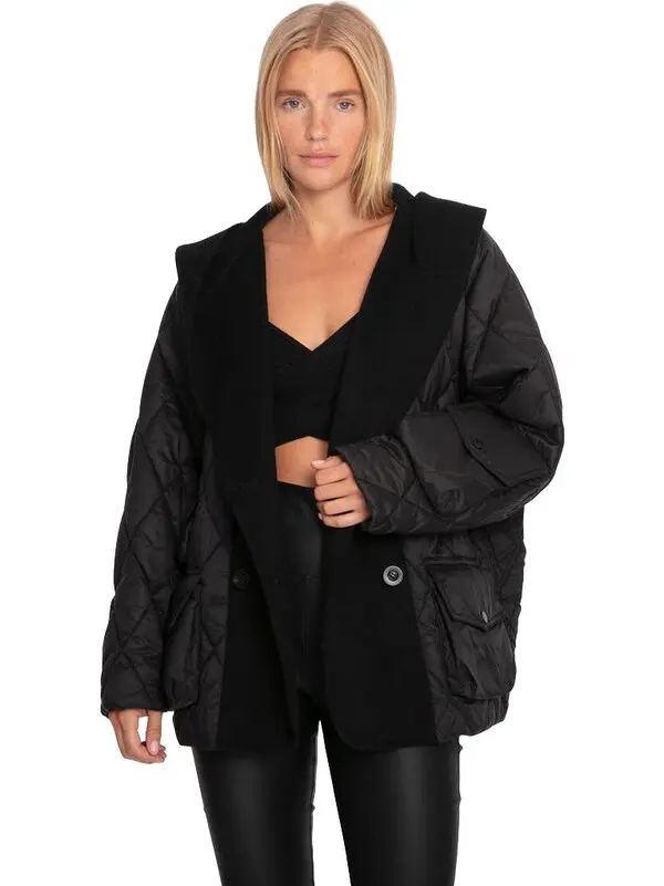 BELLE & BLOOM Only You Quilted Utility Jacket - Black