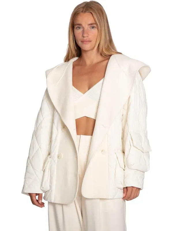 BELLE & BLOOM Only You Quilted Utility Jacket - White