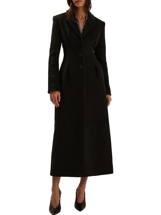 FAVORITE DAUGHTER The Metropolitan Wool & Cashmere Blend Coat - Black