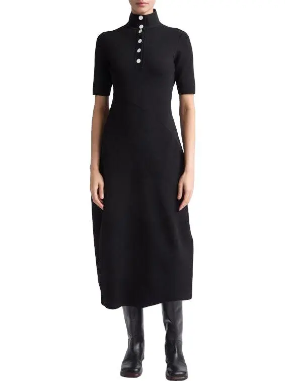 Proenza Schouler Mathilde Sculpted Sweater Dress - Black