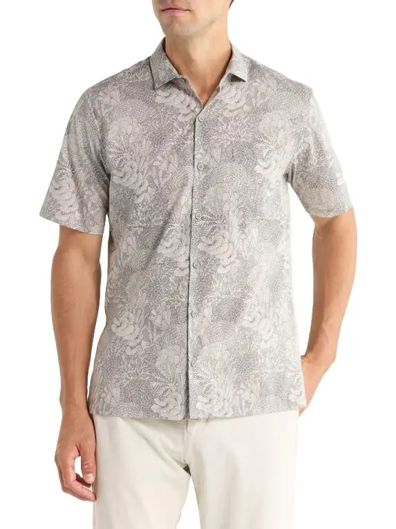 Tori Richard Good Reef Short Sleeve Button-up Shirt - Charcoal