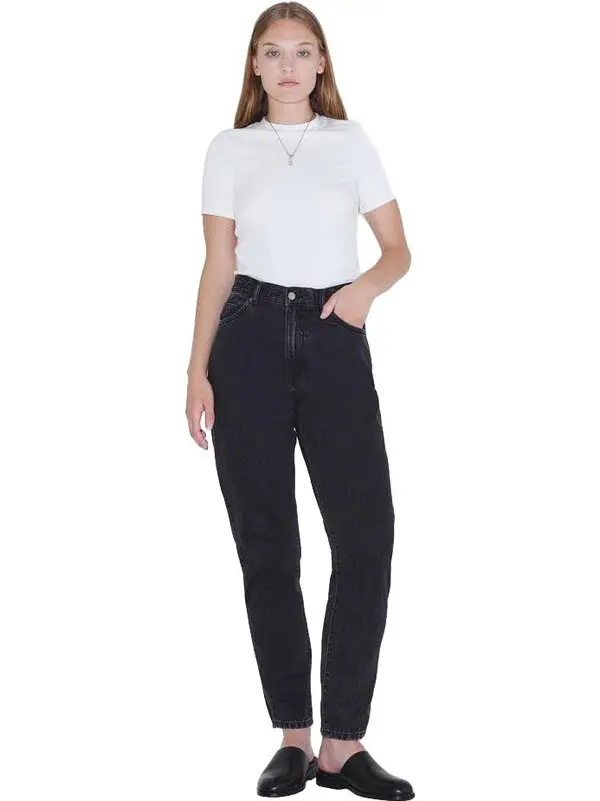 DR. DENIM Nora High Cropped Jeans - Black