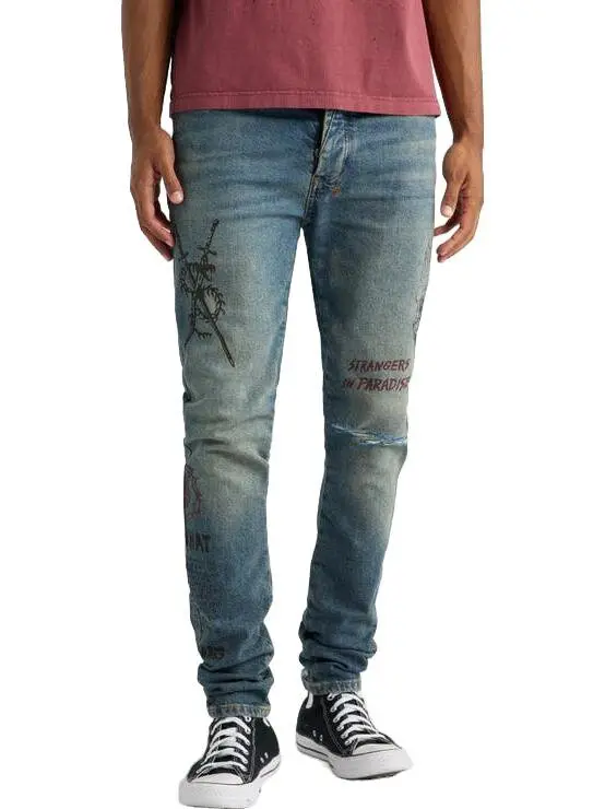 Ksubi Van Winkle Billy Blue Skool Skinny Jeans - Denim