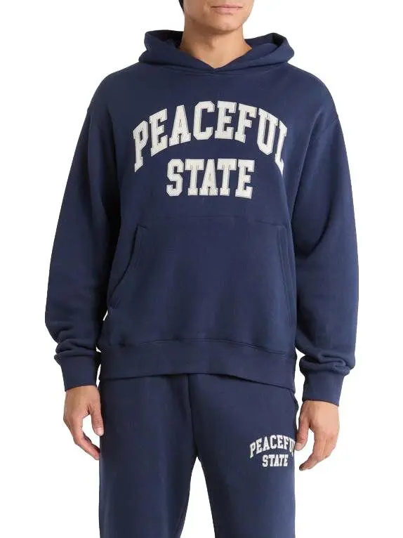 MUSEUM OF PEACE & QUIET Peaceful State Hoodie - Navy